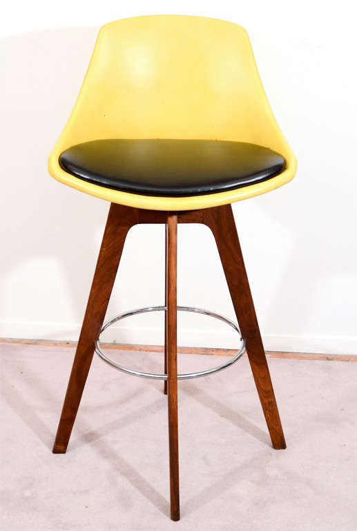Pair of Mid Century Swivel Stools by John Yellen for I.V. Chairs at 1stDibs