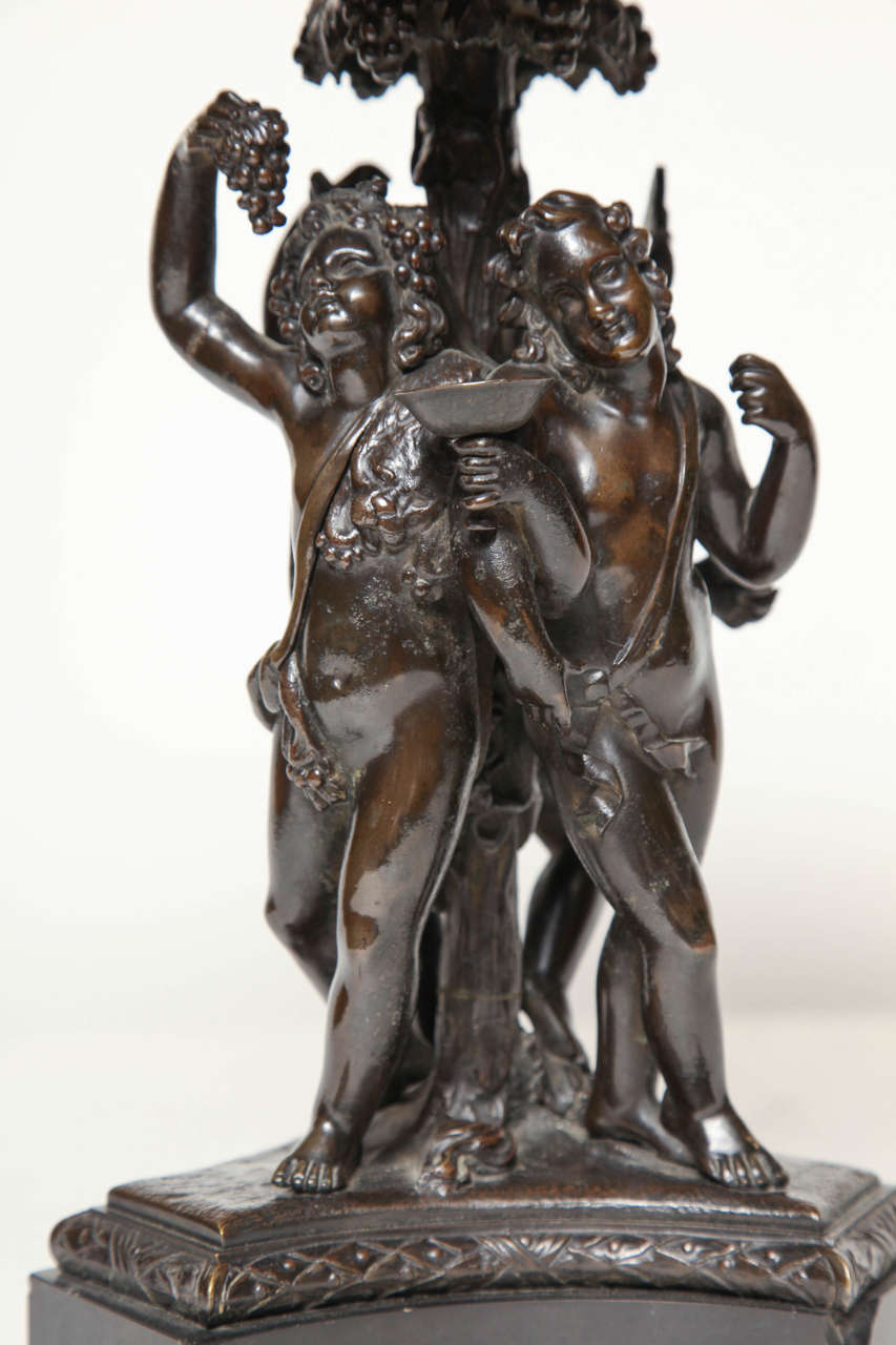 Exceptional 19th Century Italian Three Figure Bronze Tazza For Sale at ...