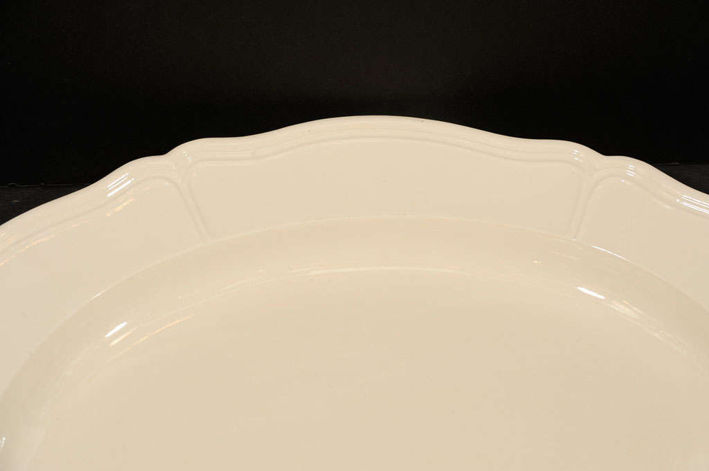 Wedgwood Antique Creamware Oval Platter with Silver Form Edge at ...