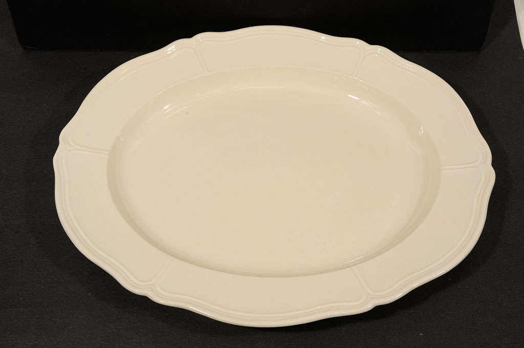 Wedgwood Antique Creamware Oval Platter with Silver Form Edge at ...