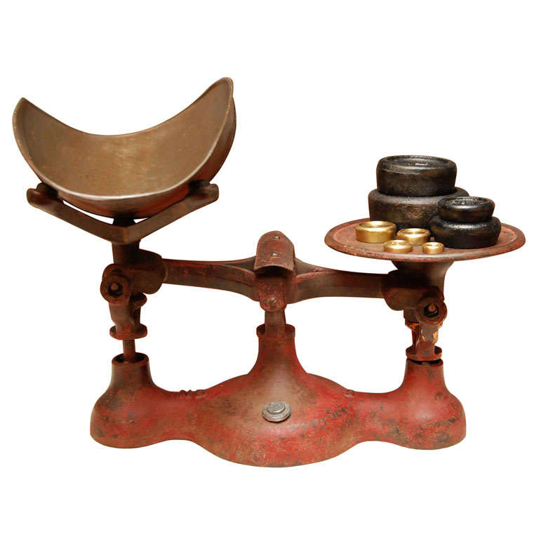 Early American Grocery Scale at 1stDibs