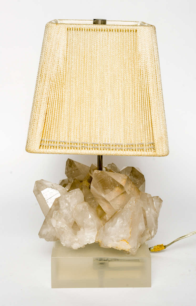 A Rock Crystal Geode Now Mounted As A Lamp at 1stDibs | crystal geode ...