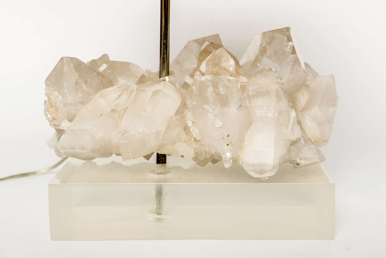 A Rock Crystal Geode Now Mounted As A Lamp at 1stDibs | crystal geode ...