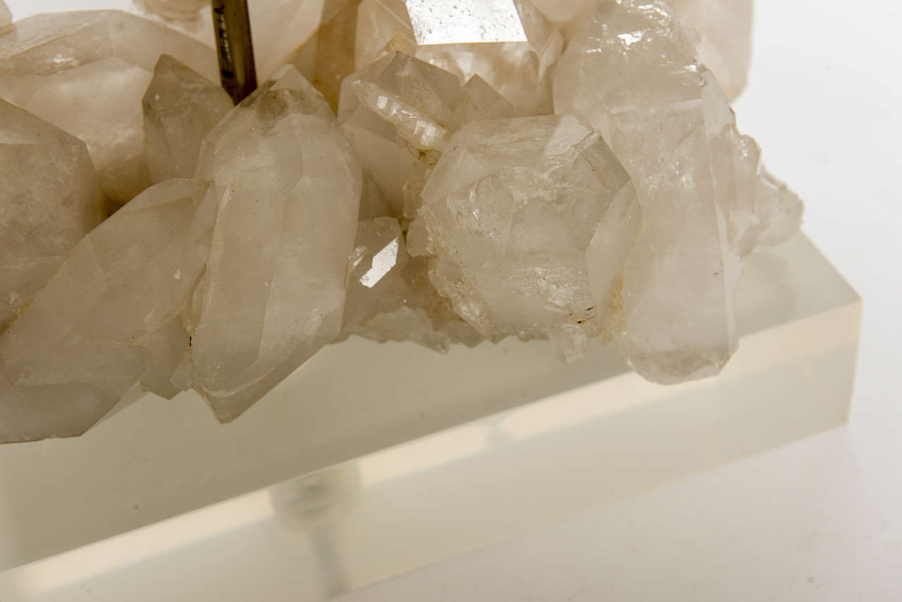 A Rock Crystal Geode Now Mounted As A Lamp at 1stDibs | crystal geode ...