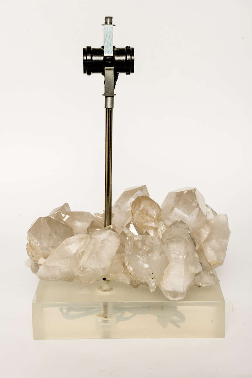 A Rock Crystal Geode Now Mounted As A Lamp at 1stDibs | crystal geode ...