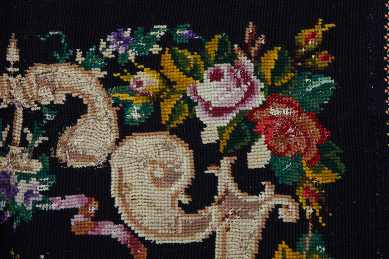 Antique Victorian English Needlework Rug For Sale at 1stDibs ...