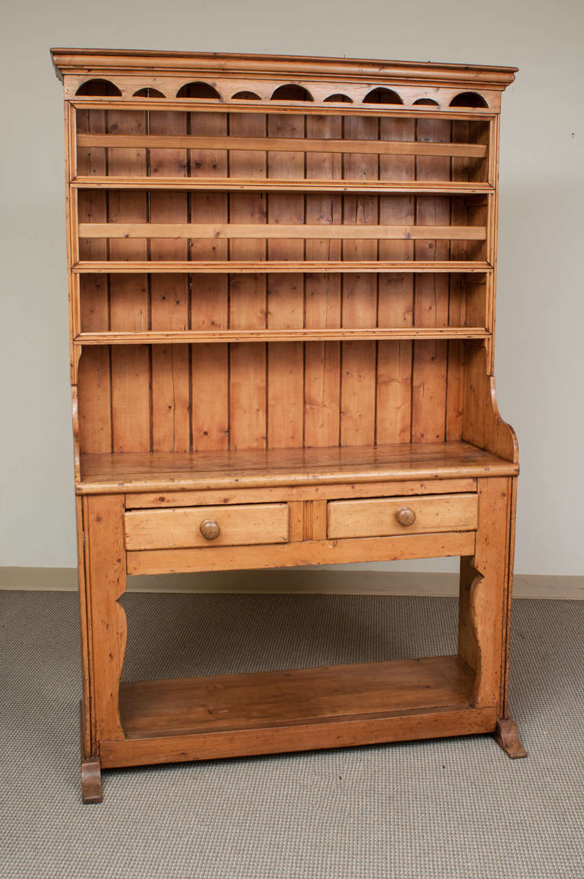 Pine Fiddle-Front Irish Dresser at 1stDibs