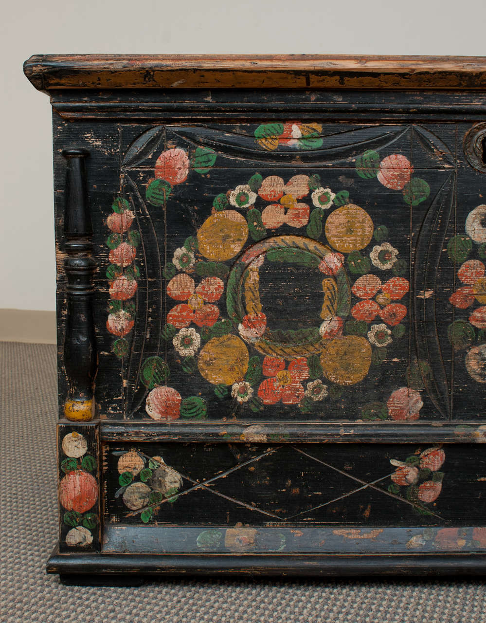 Pine Painted Dower Chest at 1stDibs