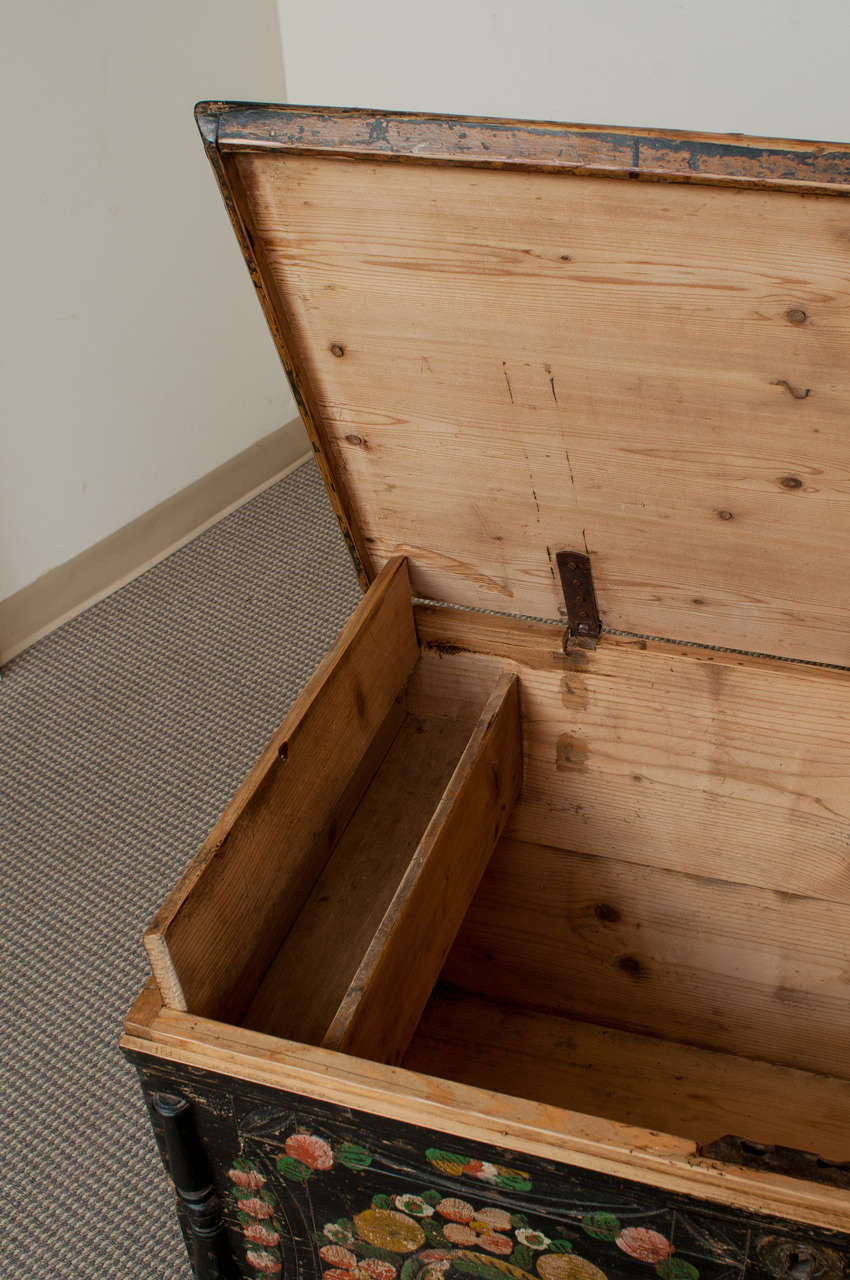 Pine Painted Dower Chest at 1stDibs