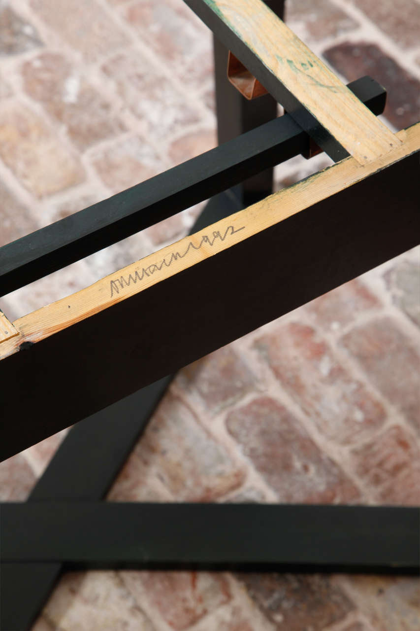 English green painted dining table at 1stDibs