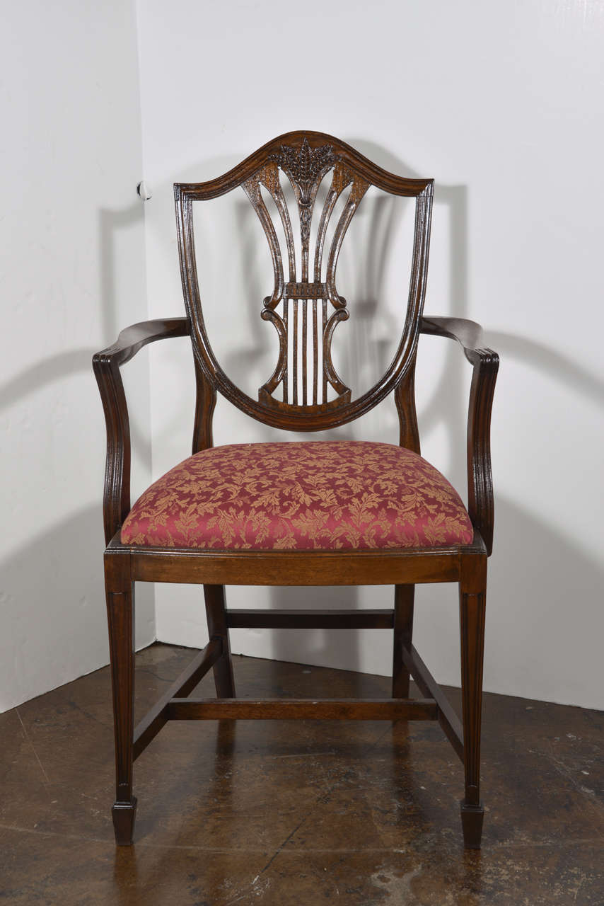 19th c English Sheraton Prince of Wales dining chairs at 1stDibs