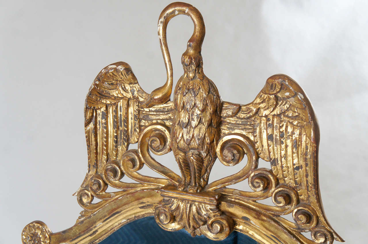 Swan-Motif Giltwood Mirror, Italy, circa 1910 at 1stdibs