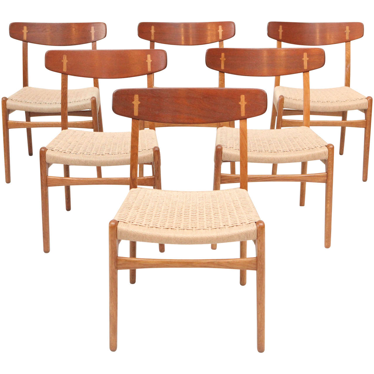 Set of Six Hans Wegner CH-23 Dining Chairs at 1stDibs | wegner ch23 ...