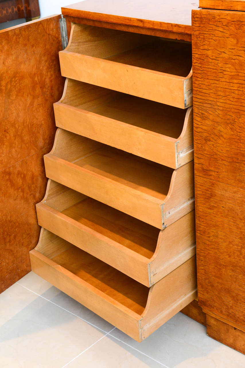 Late Art Deco Birds-Eye Maple and Maple Inlaid Credenza, Eli Jacques ...