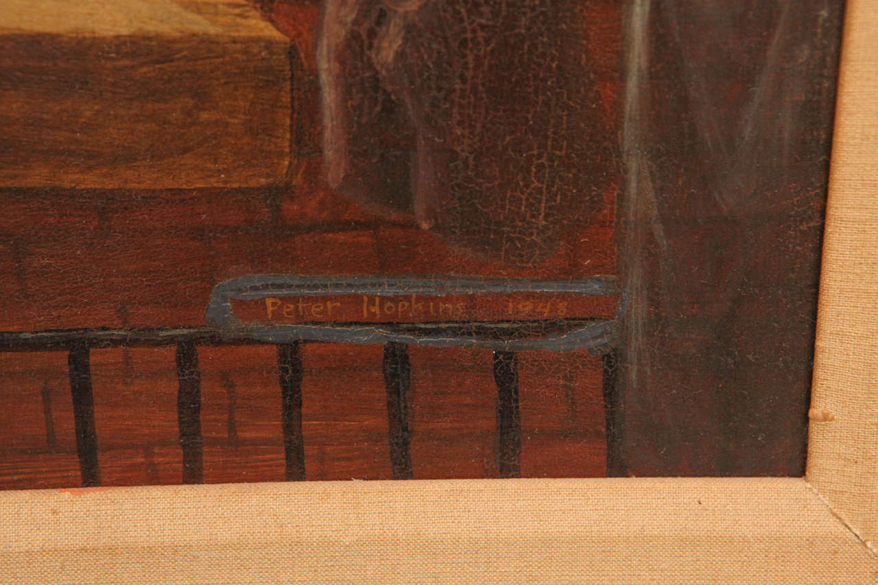 Peter Hopkins 1948 Painting of New York Street Scene at 1stDibs | peter ...