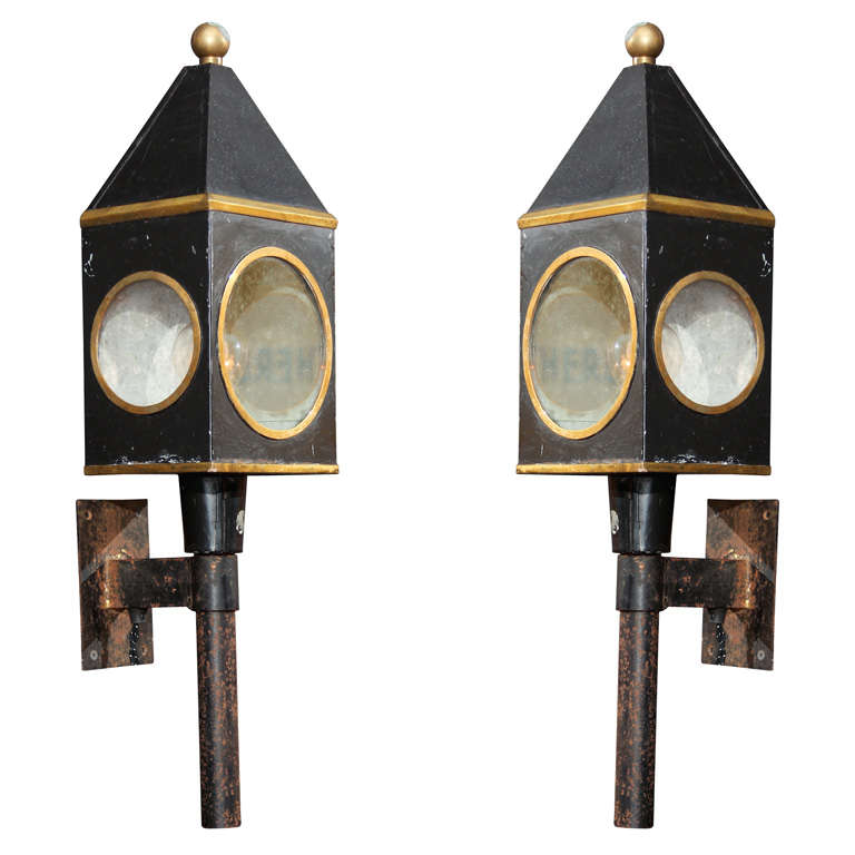 Pair of Hearse Lanterns at 1stDibs