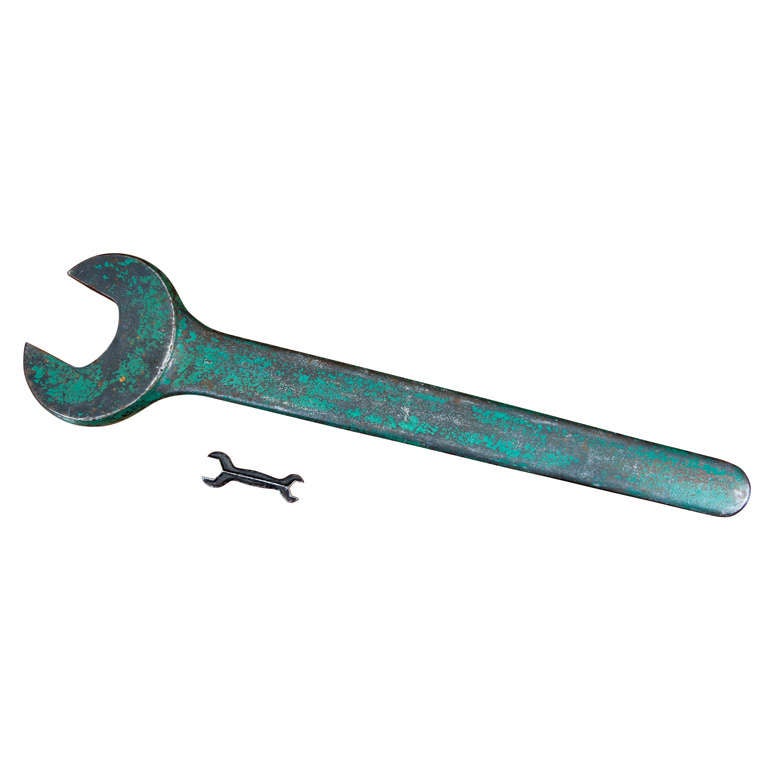 huge green wrench at 1stDibs