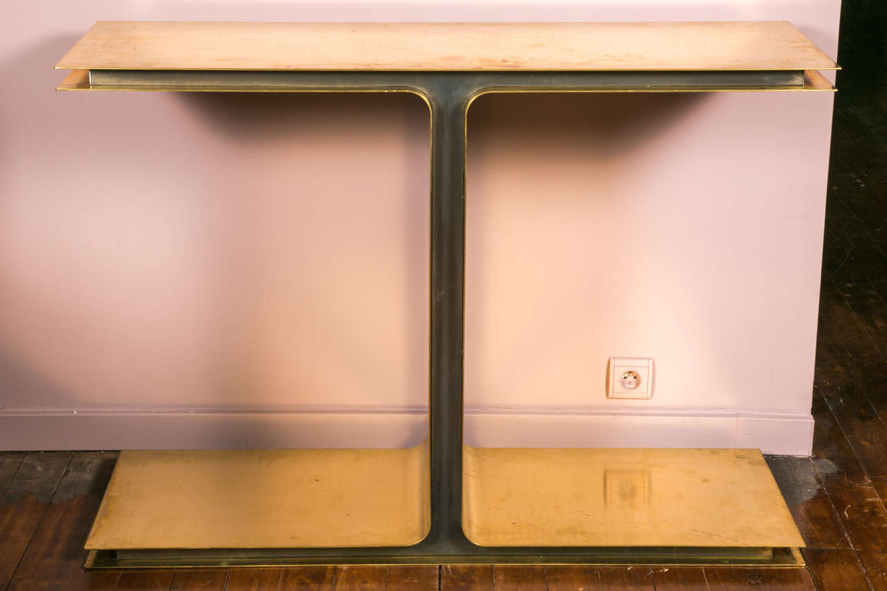 Super Chic Brass Console at 1stDibs