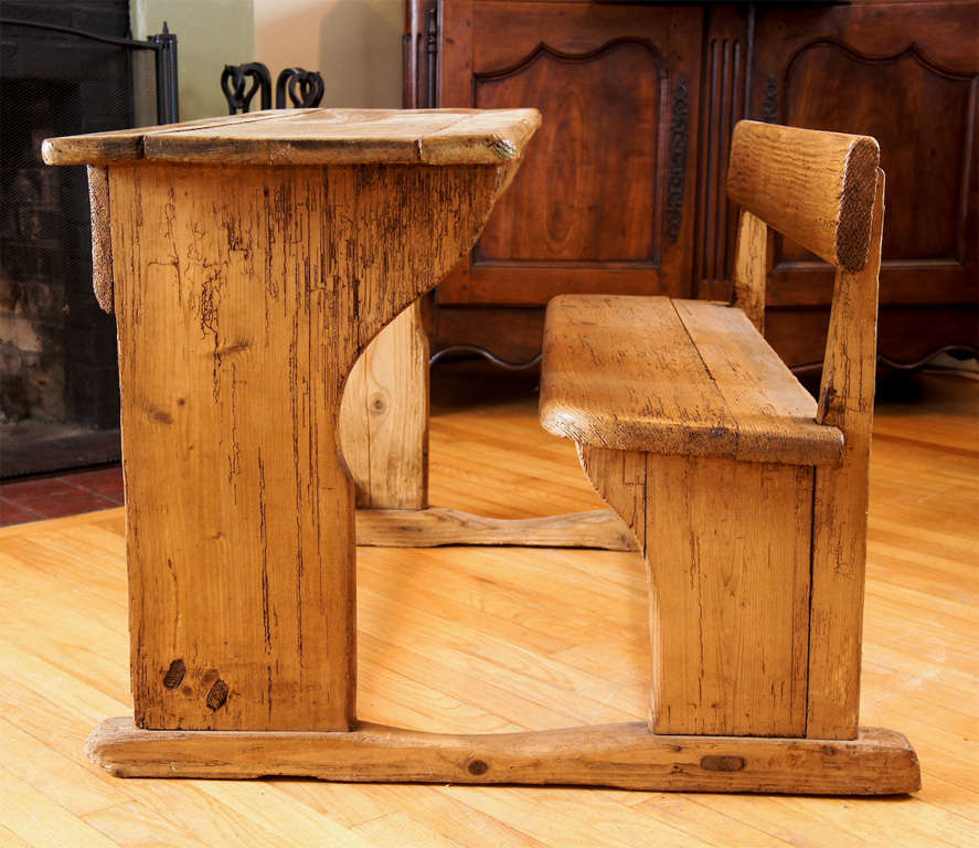 Two "Seater" English School Desk at 1stDibs