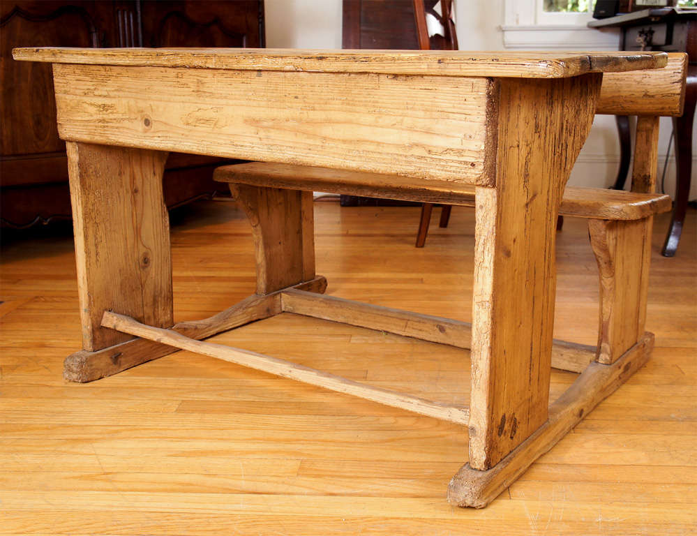 Two "Seater" English School Desk at 1stDibs