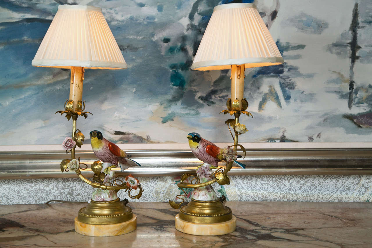 Pair of Meissen Style Porcelain Table Lamps at 1stDibs | meissen lamps ...