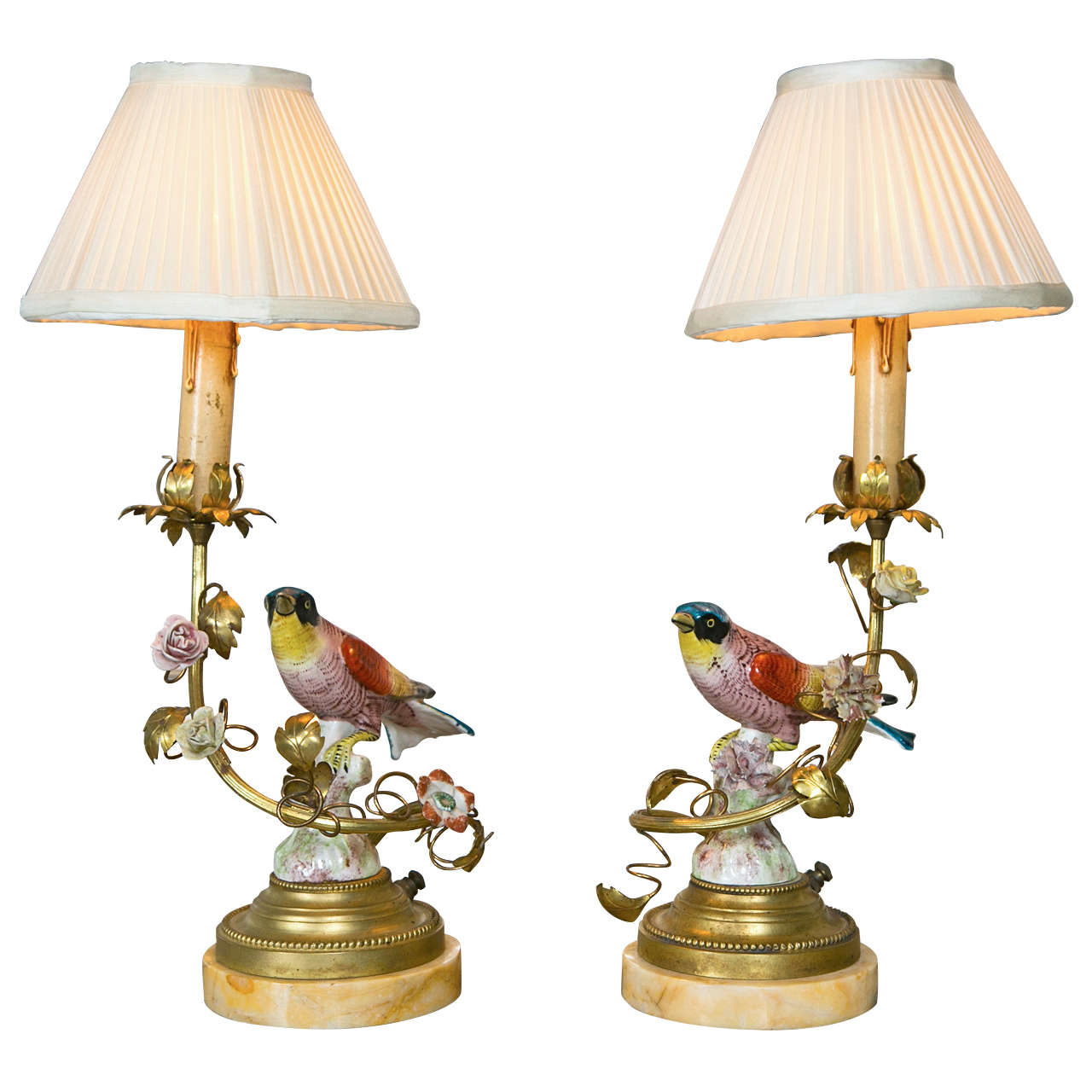 Pair of Meissen Style Porcelain Table Lamps at 1stDibs | meissen lamps ...
