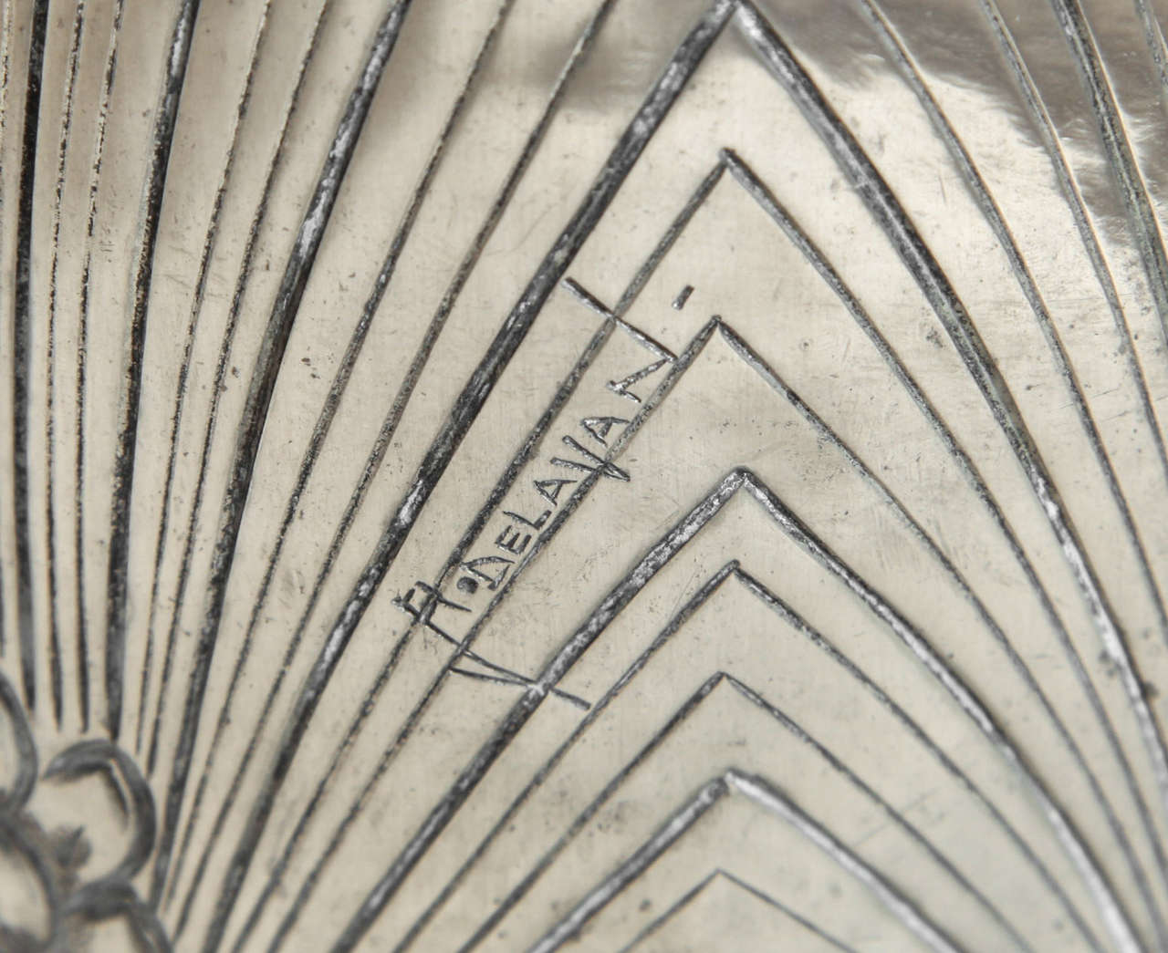 René Delavan Art Deco Dinanderie Pewter Vase at 1stDibs