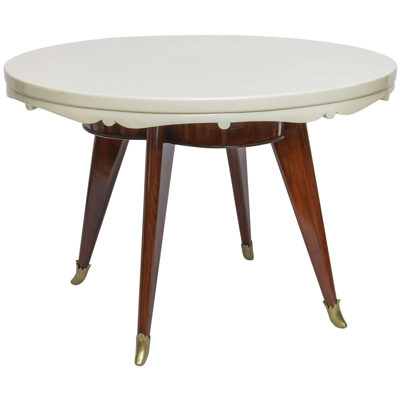 Sensational PAOLO BUFFA Round Dining Table at 1stDibs
