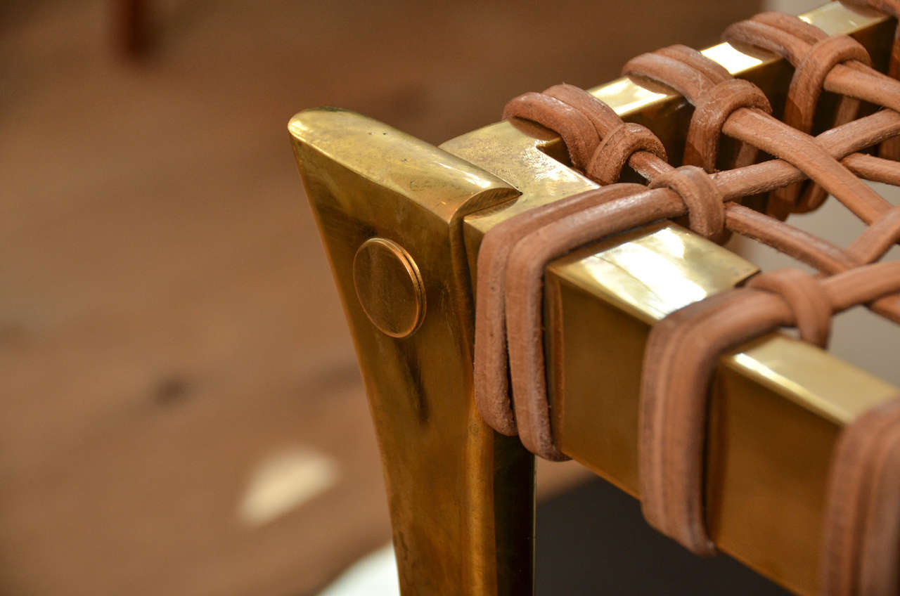 Contemporary Klismos Bench in Brass in the Style of T.H. Robsjohn ...