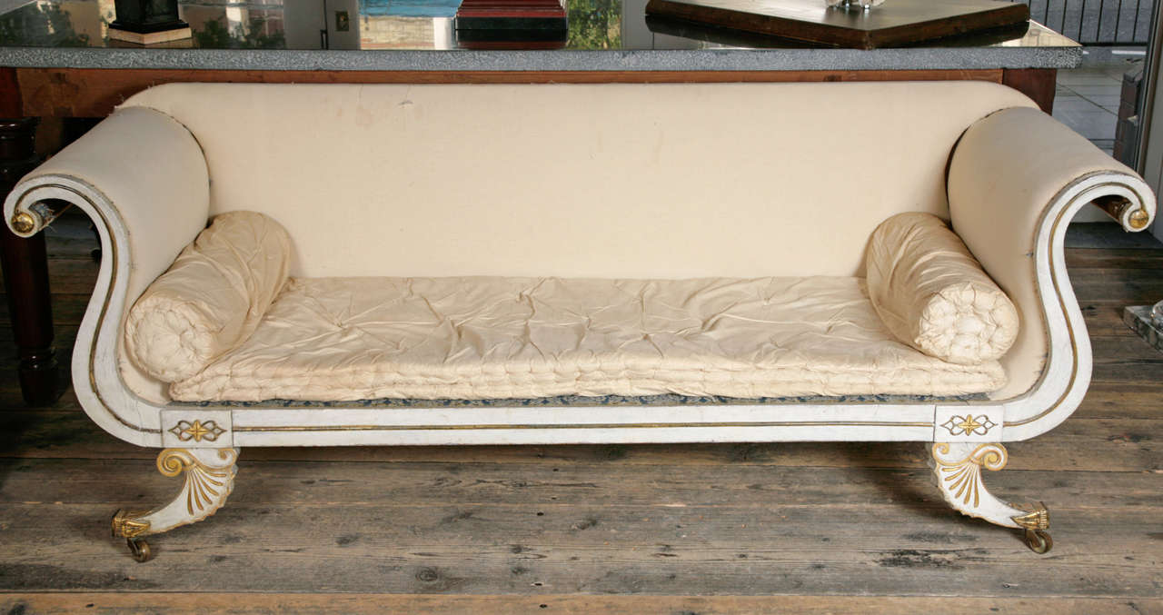 A Regency Period White Painted Grecian Revival Sofa at 1stDibs