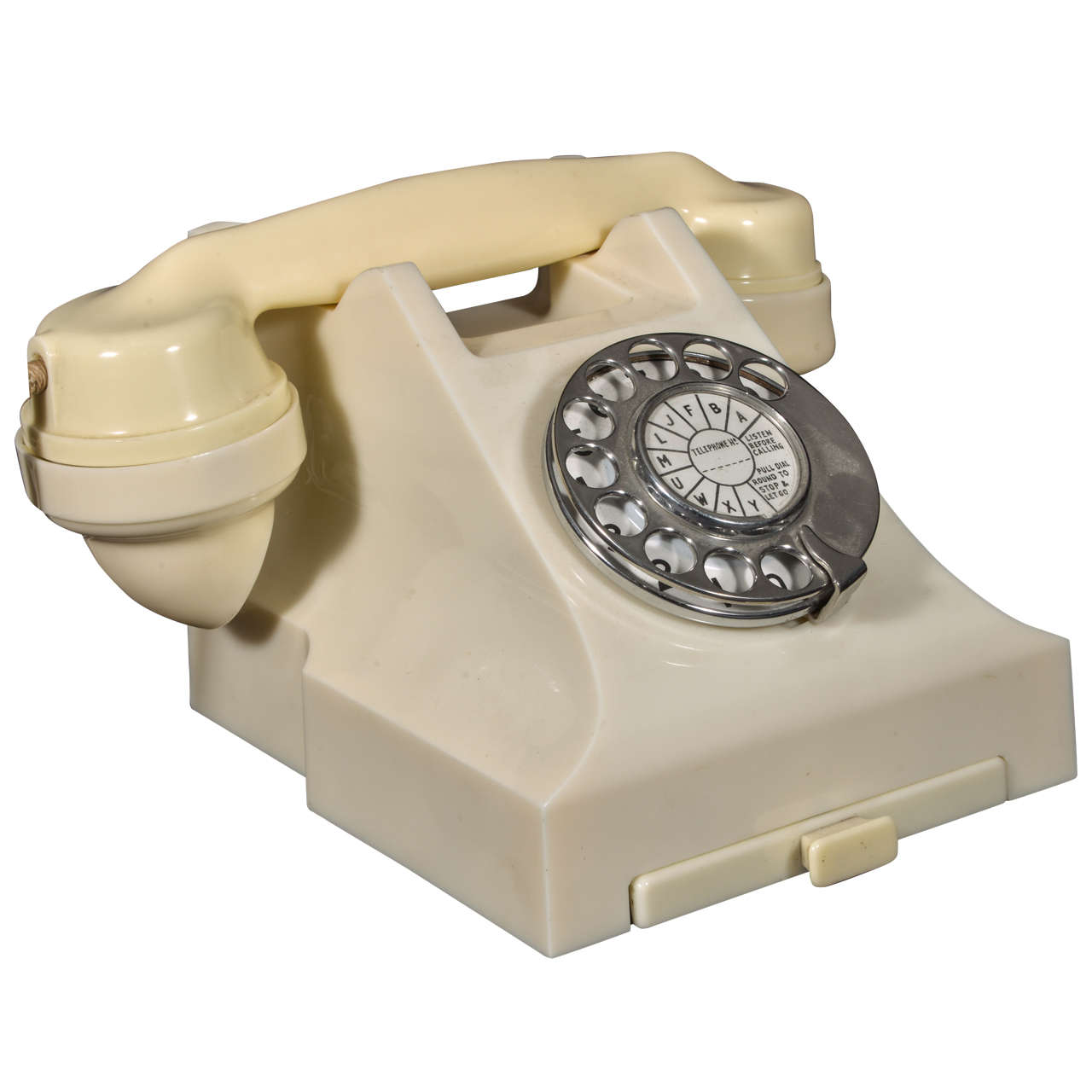 Mint original streamline bakelite telephone at 1stDibs