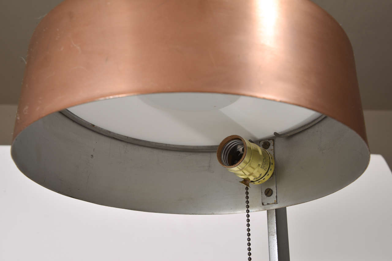 Iconic Kurt Versen Machine Age Mixed-Metal Table Lamp at 1stDibs