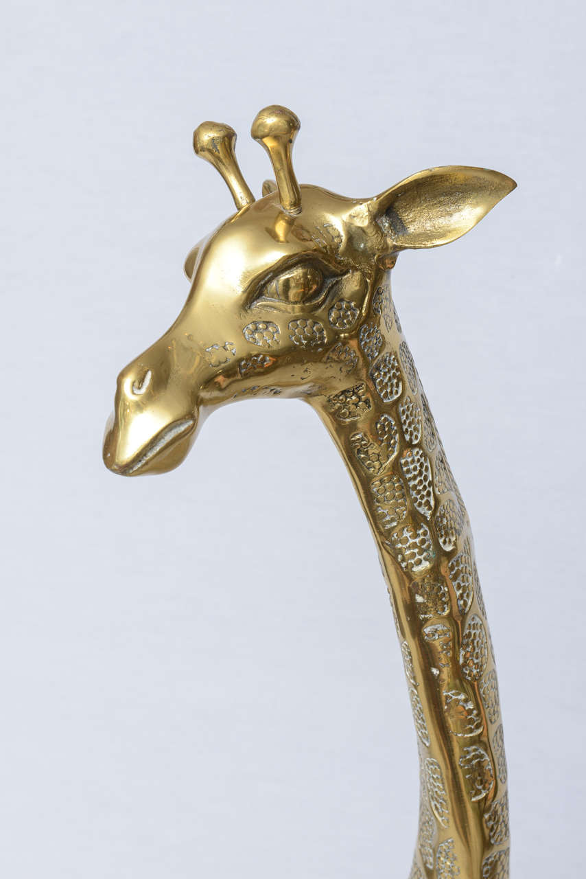 Large Brass Giraffe at 1stDibs | brass giraffes