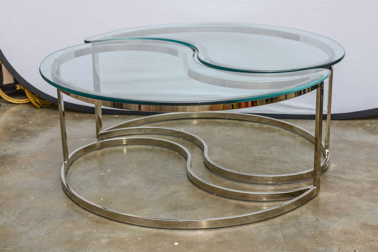 Chrome Yin and Yang Tables at 1stDibs
