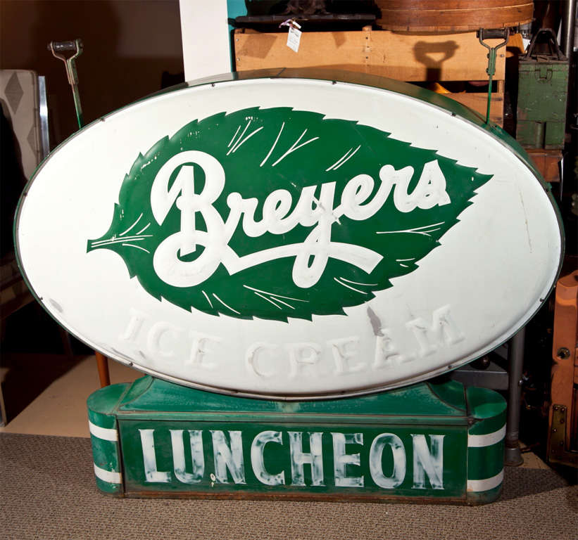 Breyers Luncheonette Outdoor Sign at 1stDibs