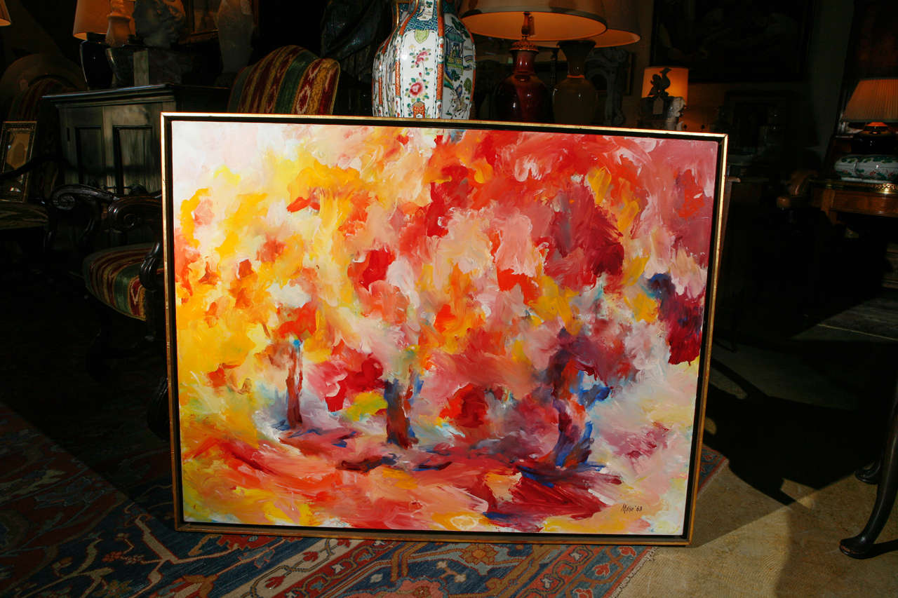 Original, Signed 1968 Oil Painting at 1stDibs