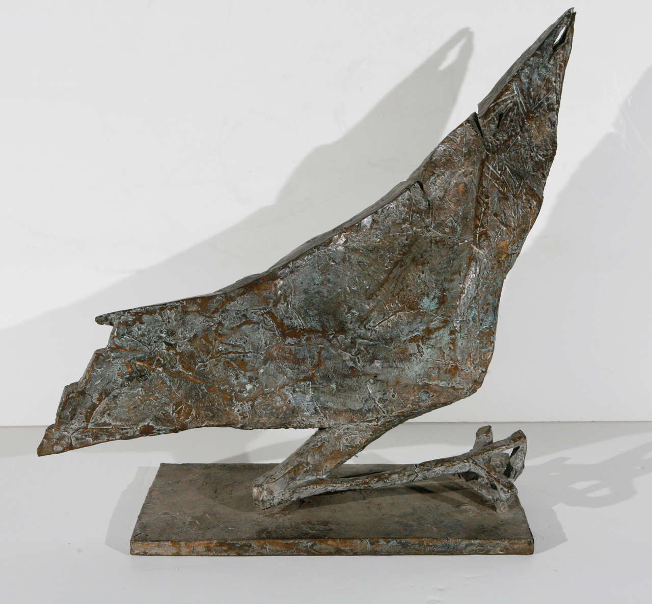 Signed, Midcentury Bronze Bird Sculpture at 1stDibs