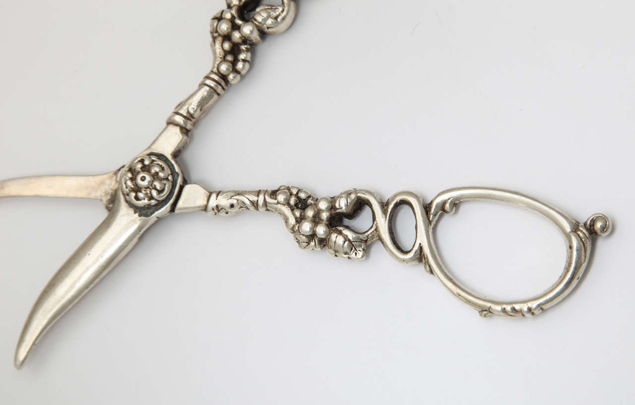 Gorgeous Victorian Era Sterling Silver Grape Shears Scissors at 1stDibs ...