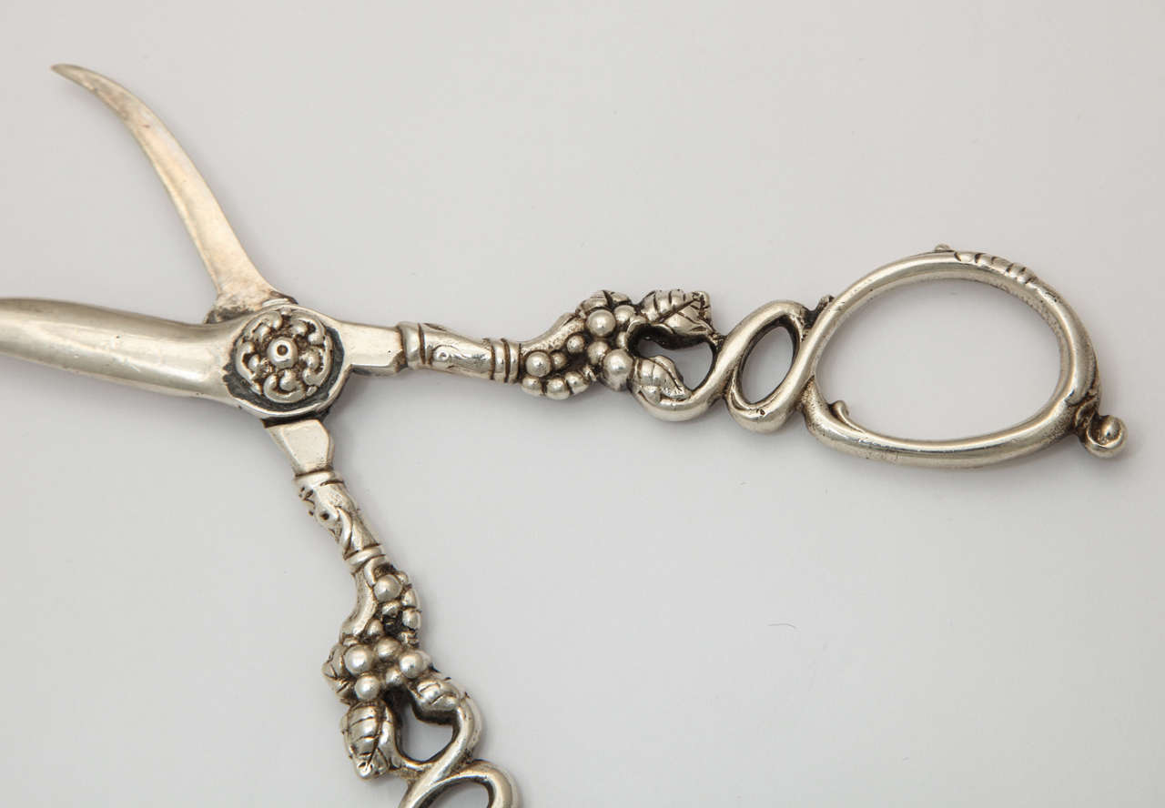 Gorgeous Victorian Era Sterling Silver Grape Shears Scissors at 1stDibs ...