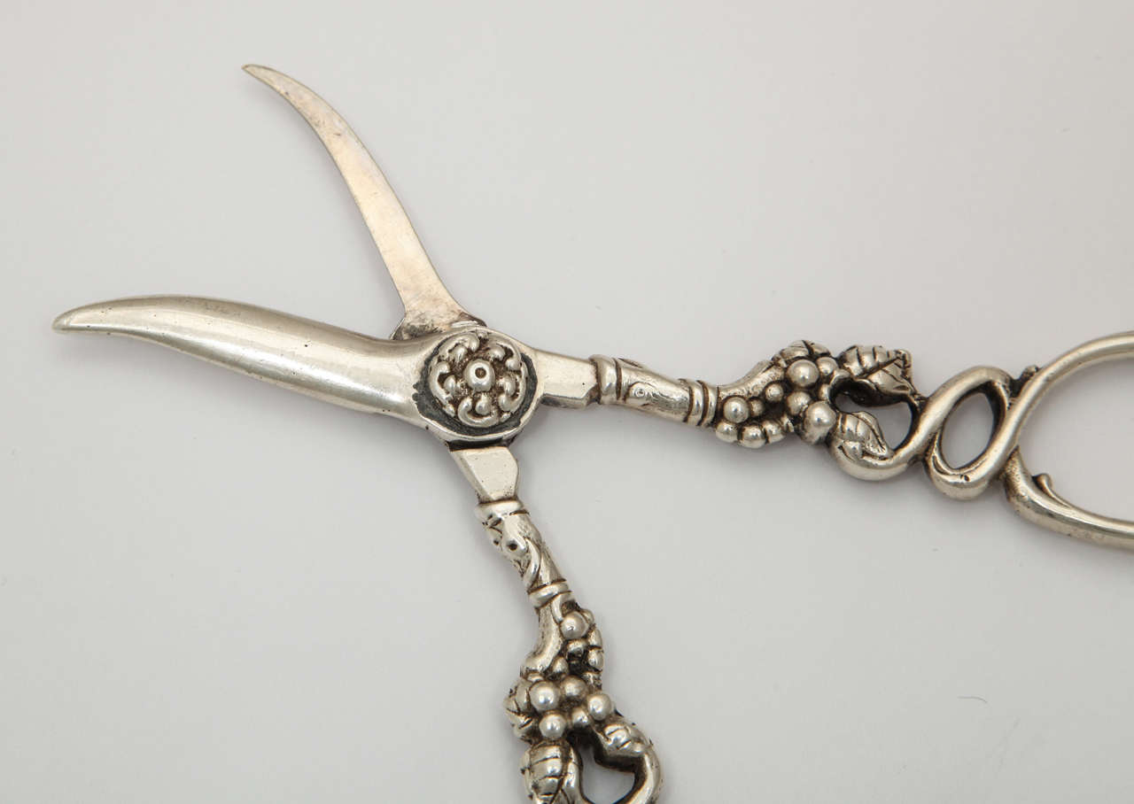 Gorgeous Victorian Era Sterling Silver Grape Shears Scissors at 1stDibs ...