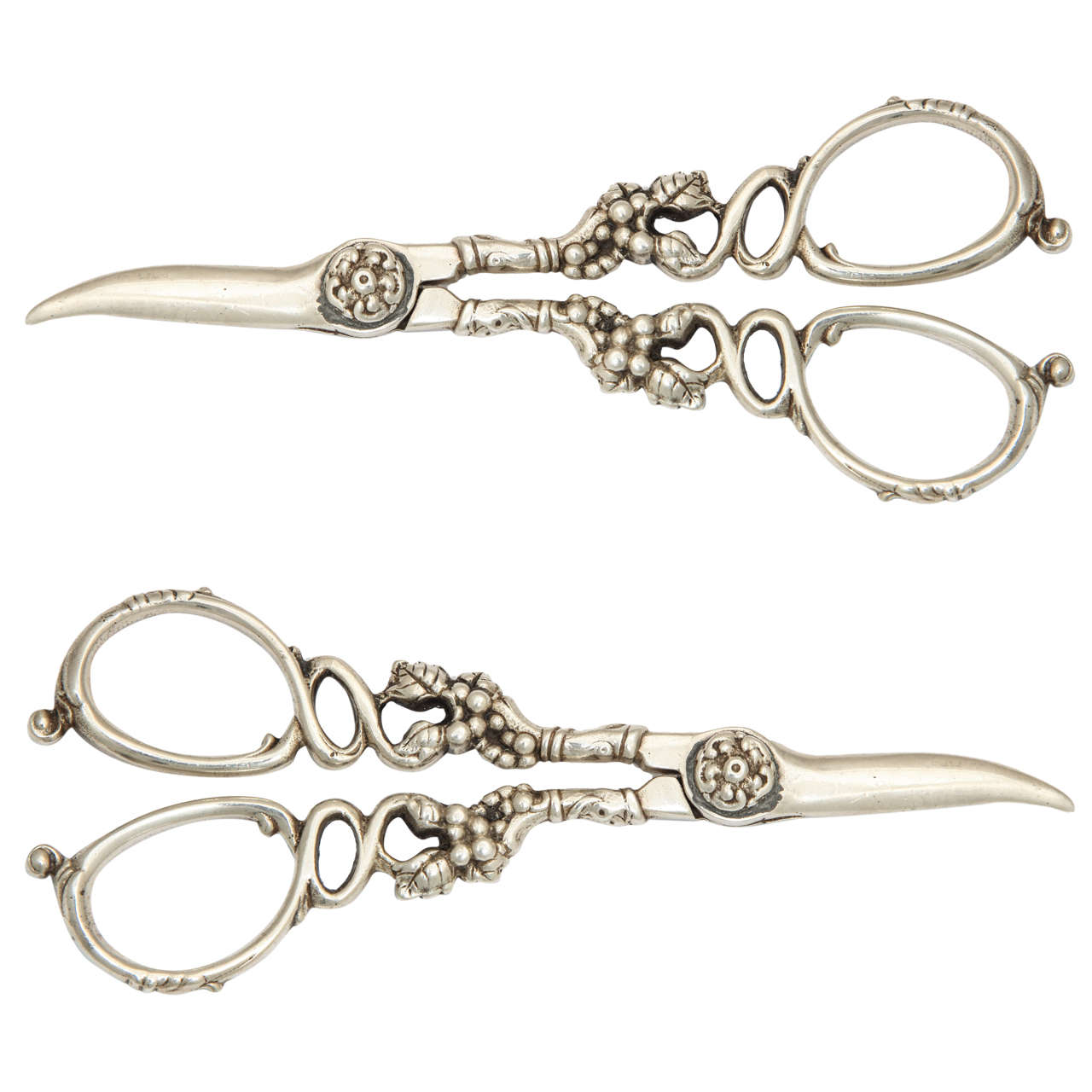 Gorgeous Victorian Era Sterling Silver Grape Shears Scissors at 1stDibs ...