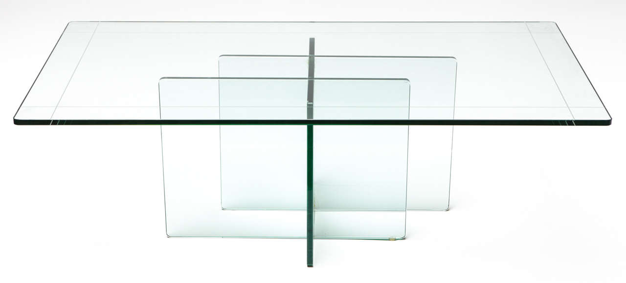 1950-60's Glass Cocktail / Coffee Table. For Sale at 1stDibs