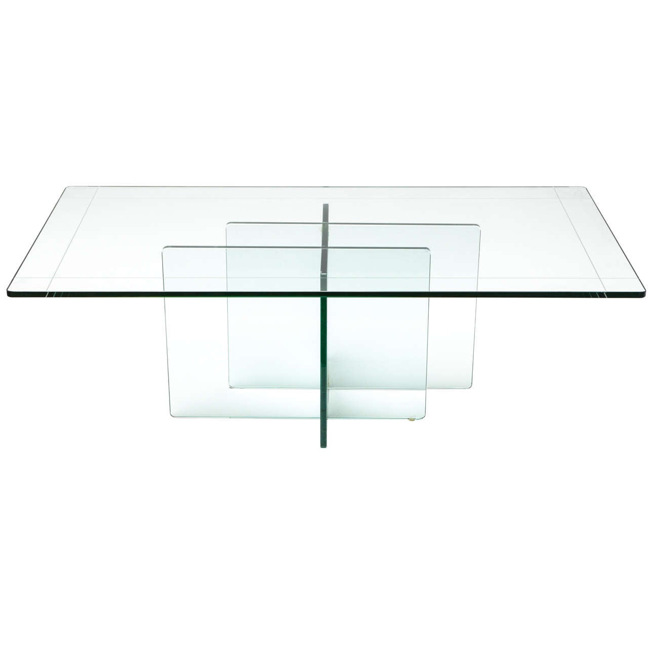 1950-60's Glass Cocktail / Coffee Table. For Sale at 1stDibs
