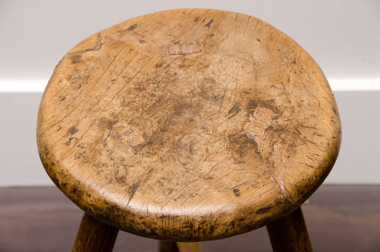 Wooden Farm Stool at 1stDibs | farm stools
