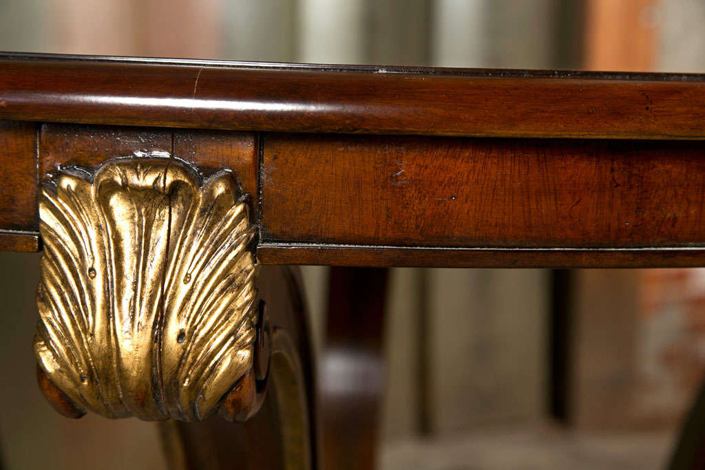 Round Center Hall Table With Inlaid Top For Sale at 1stDibs