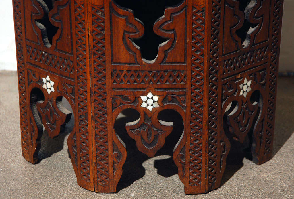 19th C. Syrian Octagonal Side Tea Table Inlaid with Mother of Pearl at ...