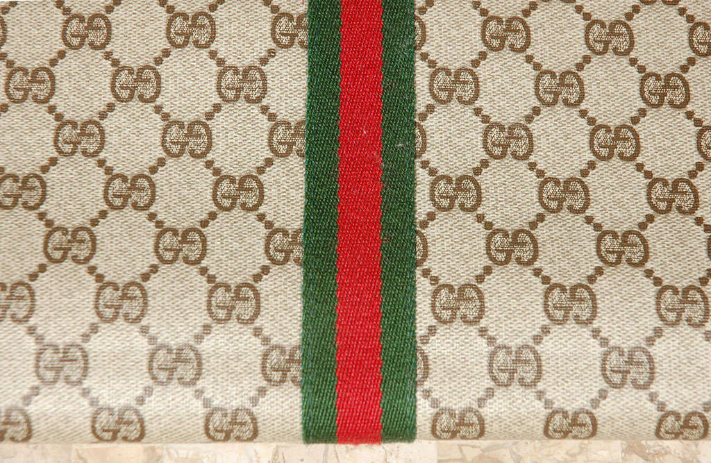Vintage Monogram Gucci Portfolio at 1stDibs