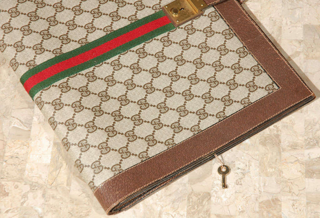 Vintage Monogram Gucci Portfolio at 1stdibs