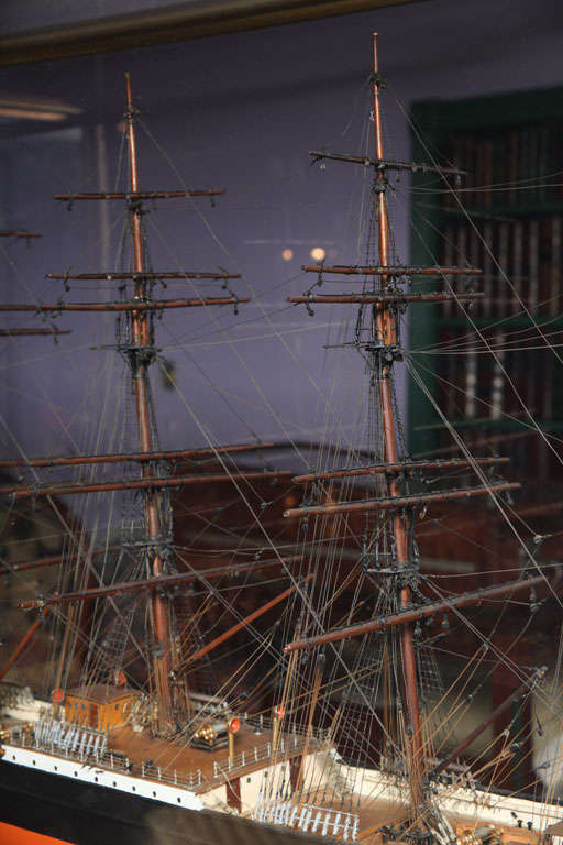 The ship builders model of the 5 masted Preussen in case. For Sale at ...