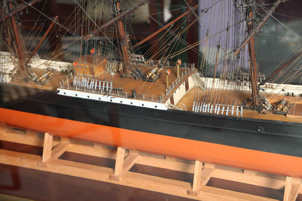 The ship builders model of the 5 masted Preussen in case. For Sale at ...